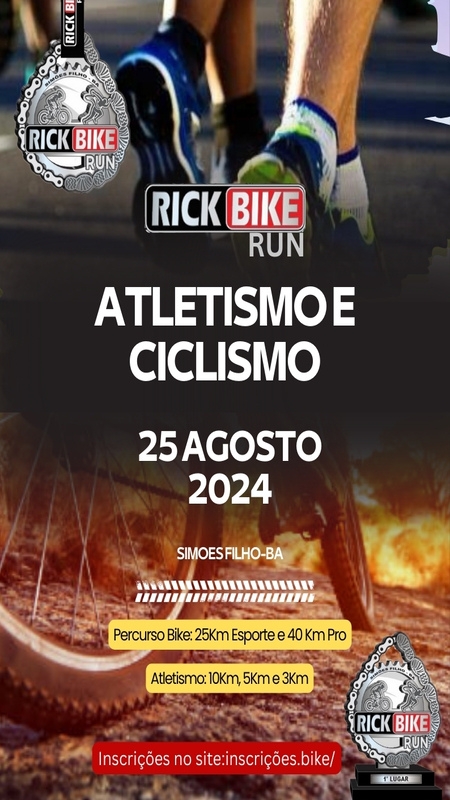 Inscrição Rick Bike Run - 2024 - Simões Filho - Evento de ciclismo